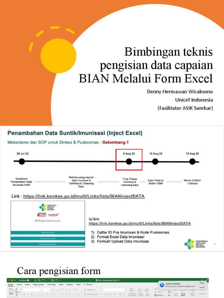 Inject Data BIan Ke Form Excel Dan Alur Pencatatan ASIk | PDF