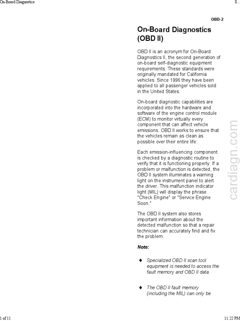 BMW E46 1999 - 2005 On-Board Diagnostics | PDF | Ignition System ...