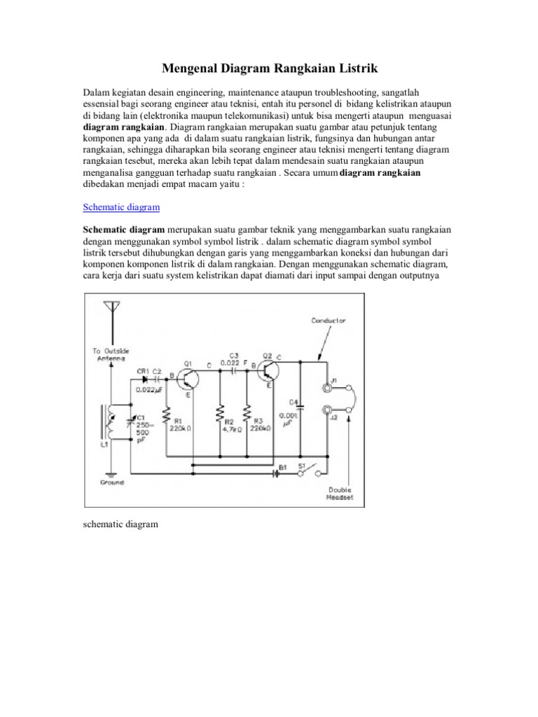 Mengenal Diagram Rangkaian Listrik | PDF