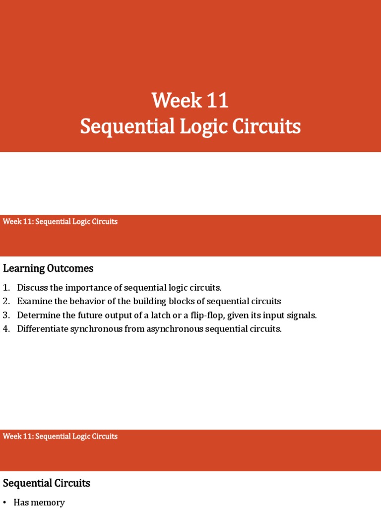 Sequential Logic Circuits Guide | PDF | Electrical Circuits | Digital ...