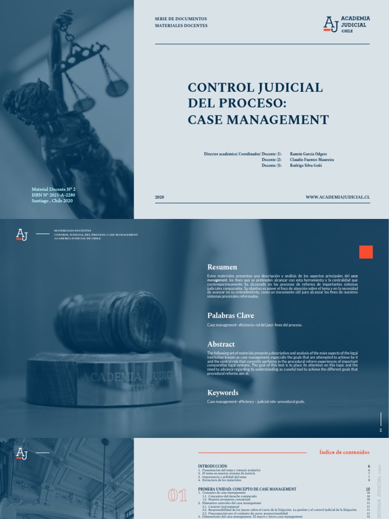 Control Judicial Del Proceso Case Management | PDF | Ley procesal | Juez