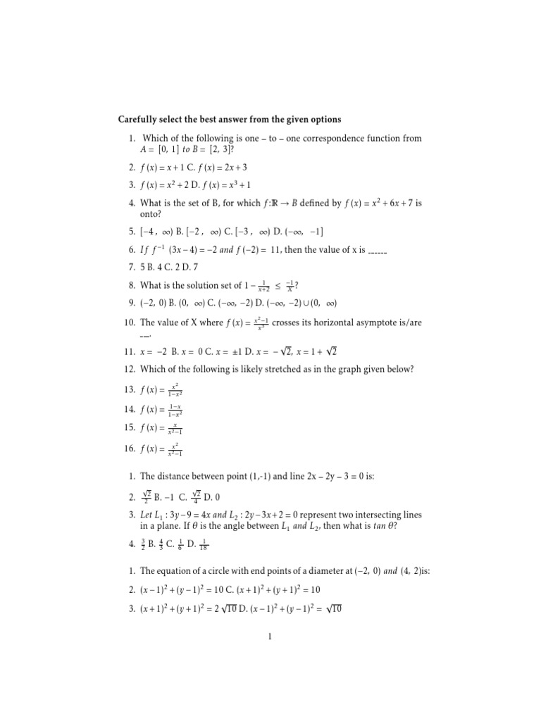 Analysis of a Mathematics Assessment Containing Multiple Choice ...