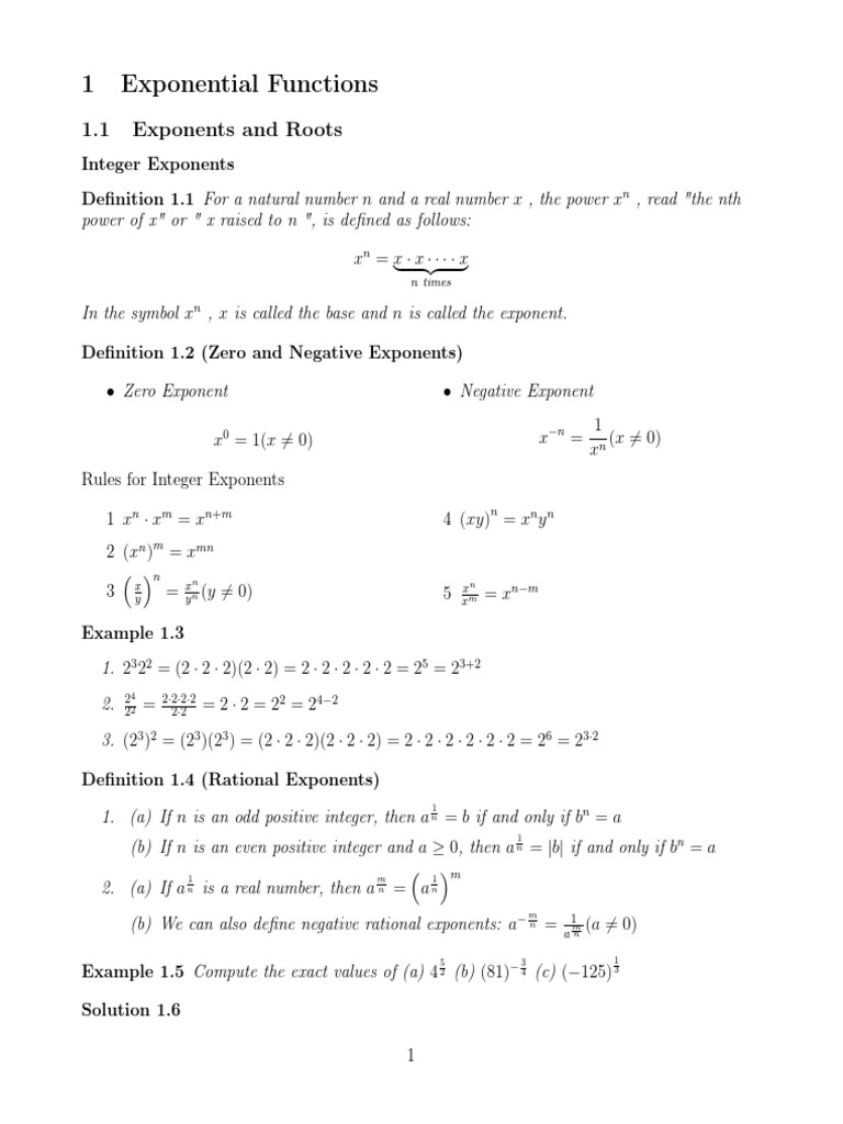 Exponential and Logarthimc | PDF | Exponentiation | Exponential Function