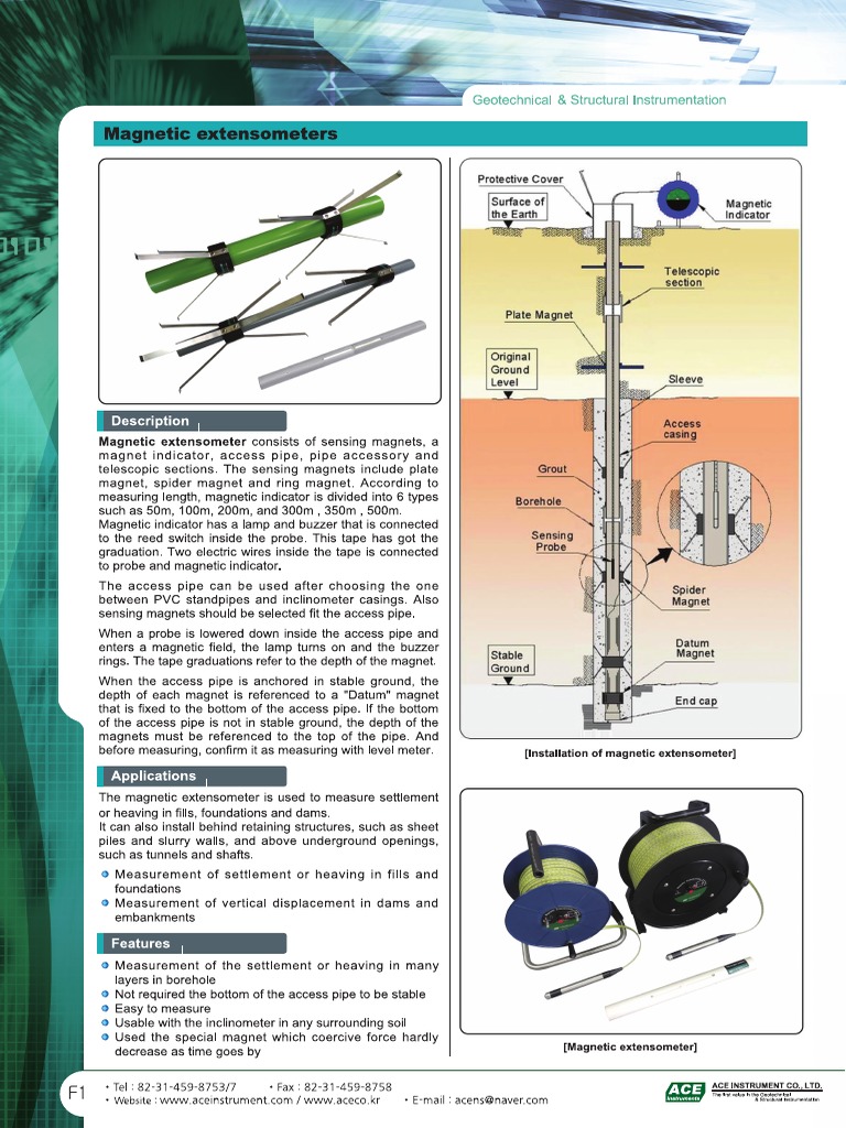 Magnetic Extensometers - 4680, 4680P, C | PDF
