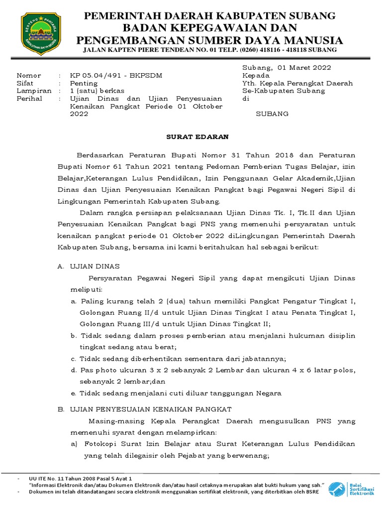 Surat Edar PI SKPD Periode Oktb 2022 | PDF
