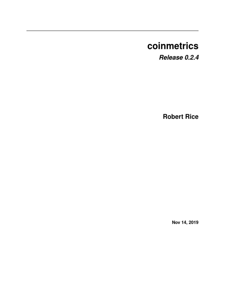 Coin Metrics API Python Module Guide | PDF | Parameter (Computer ...
