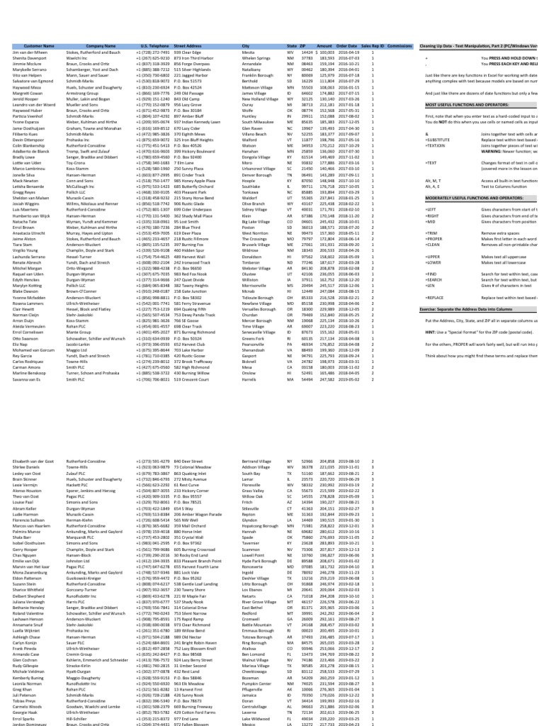 XL 02 PC 05 Cleaning Up Data After | PDF | Freight Transport | Written ...