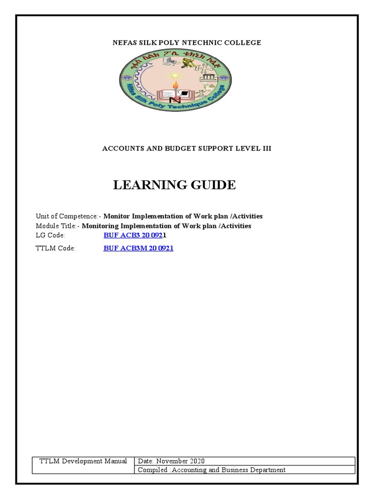 Learning Guide: Nefas Silk Poly Ntechnic College | PDF | Overtime ...