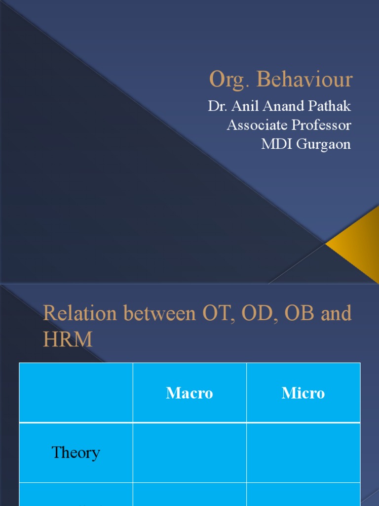 Basic Concepts of OB | PDF | Psychological Resilience | Attitude ...
