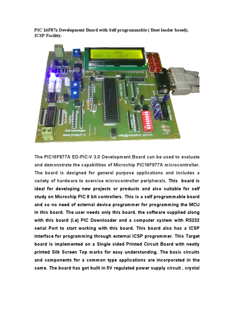 PIC With LCD and ICSP Programmer Board - v3 - JRM | PDF | Pic ...