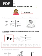 Prueba Grupo Consonantico FR FL | PDF | Artes del Lenguaje y Comunicación