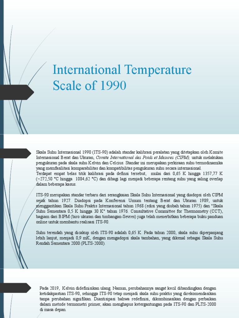 International Temperature Scale of 1990 | PDF