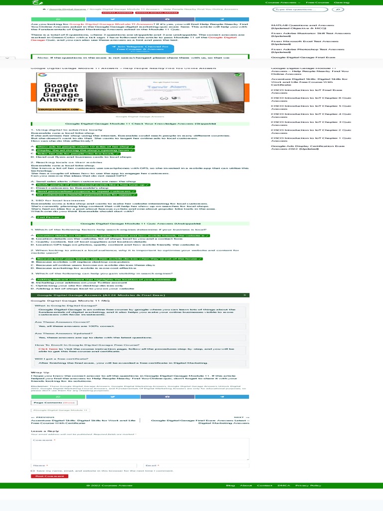 Update With The Latest Questions & Answers | PDF | Websites | Digital ...