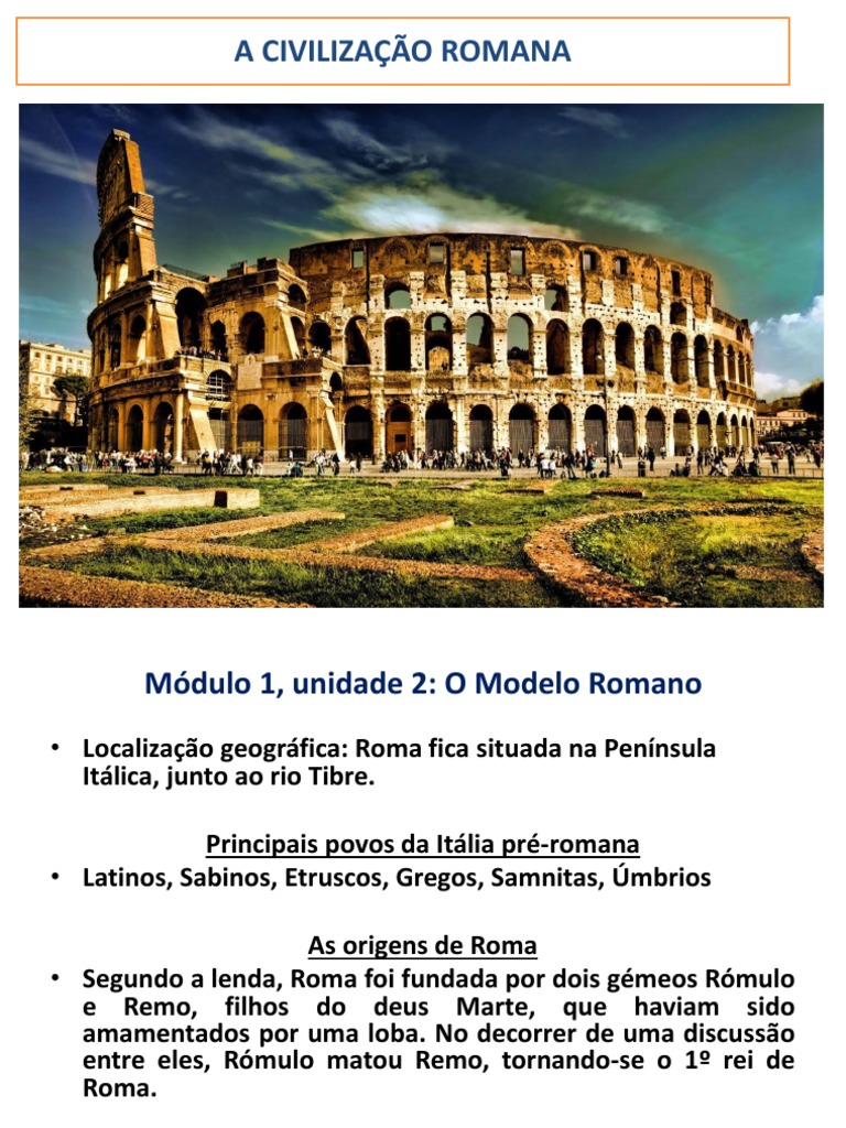 7 Roma | PDF | Império Romano | Roma Antiga