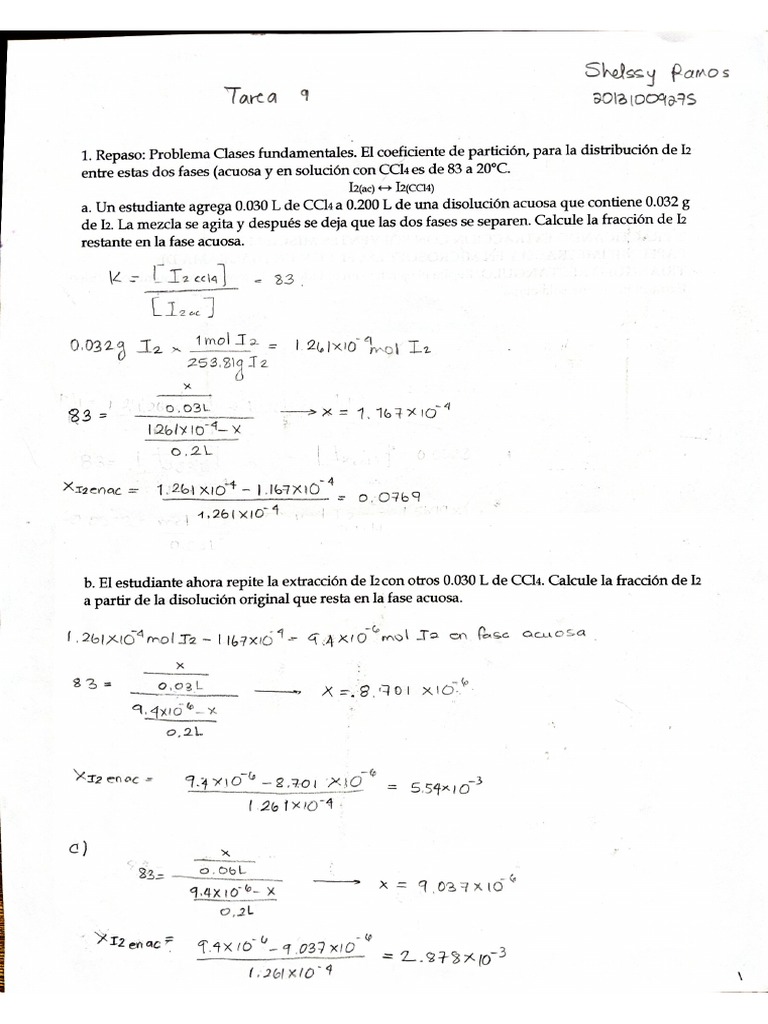 Tarea9 IQ511 Shelssy Ramos 20131009275 | PDF