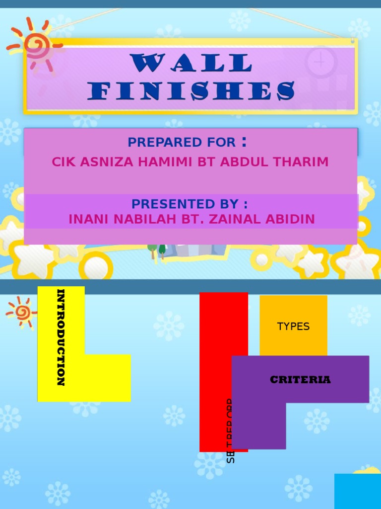 Types and Benefits of Wall Finishes | PDF