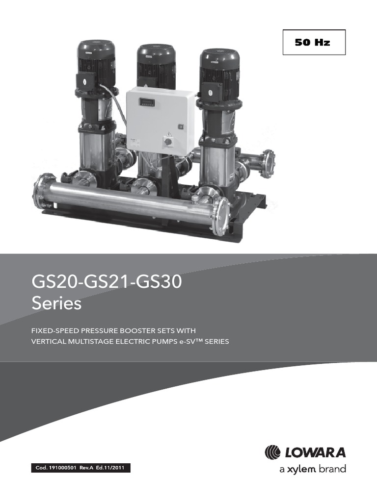 A W11-2011 GS-SV en Xylem | PDF | Pump | Switch