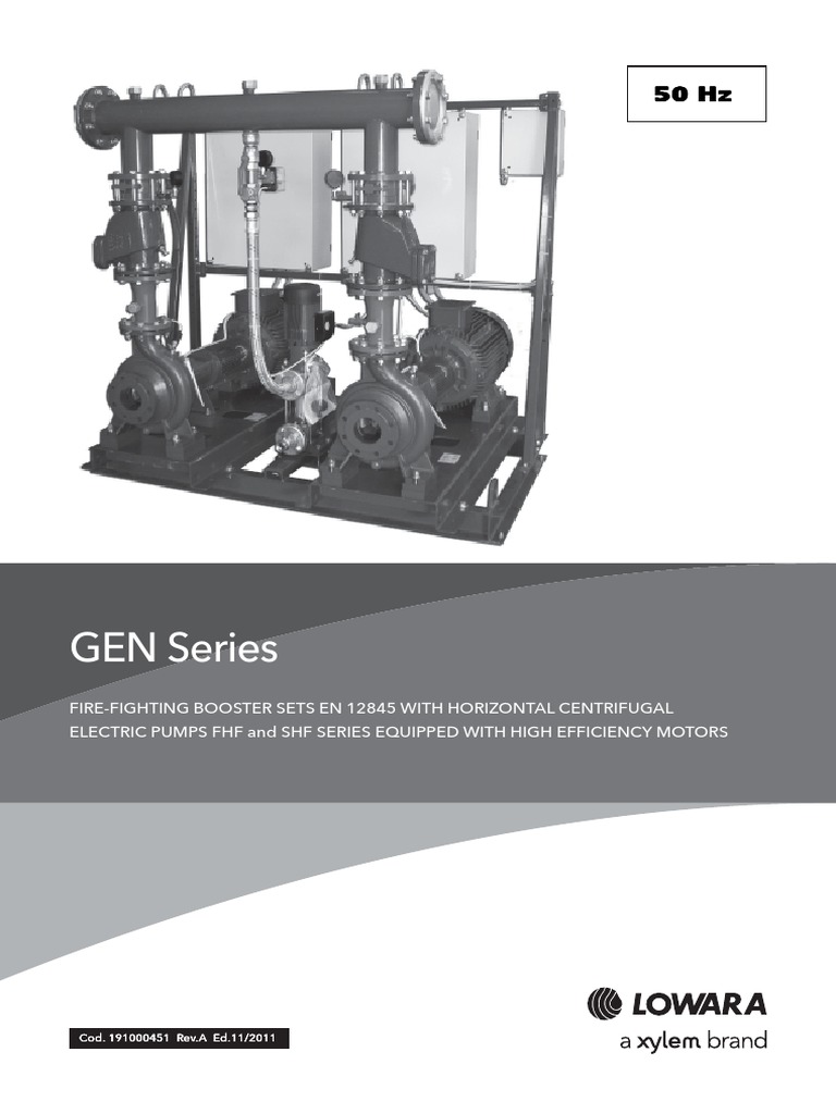 Fire-Fighting Booster Sets EN 12845 | PDF | Pump | Valve