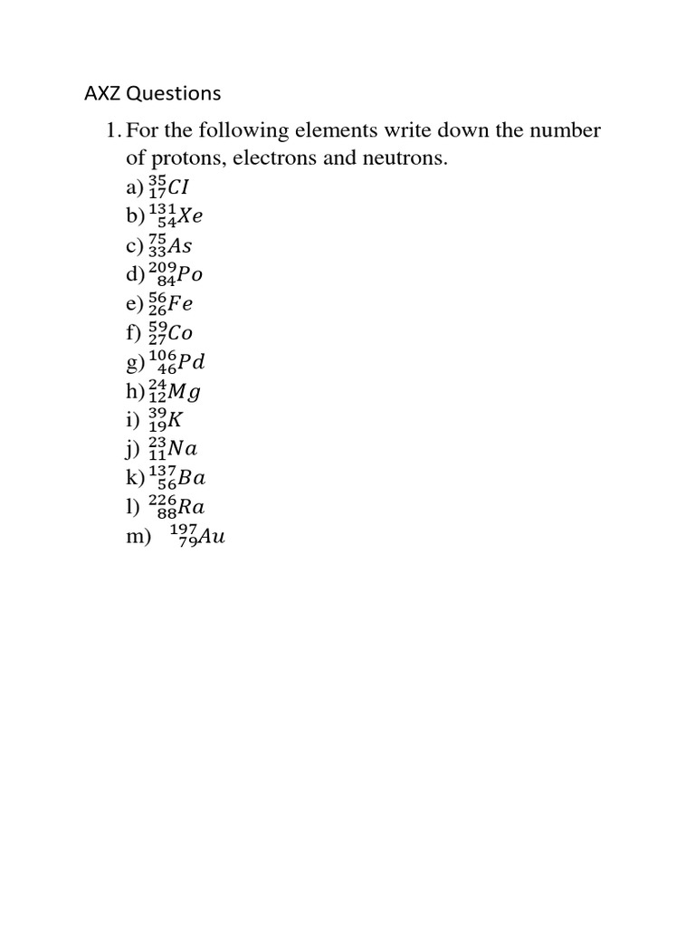 Nuclear Chemistry Practice Problems: Identifying Alpha, Beta, and Gamma ...