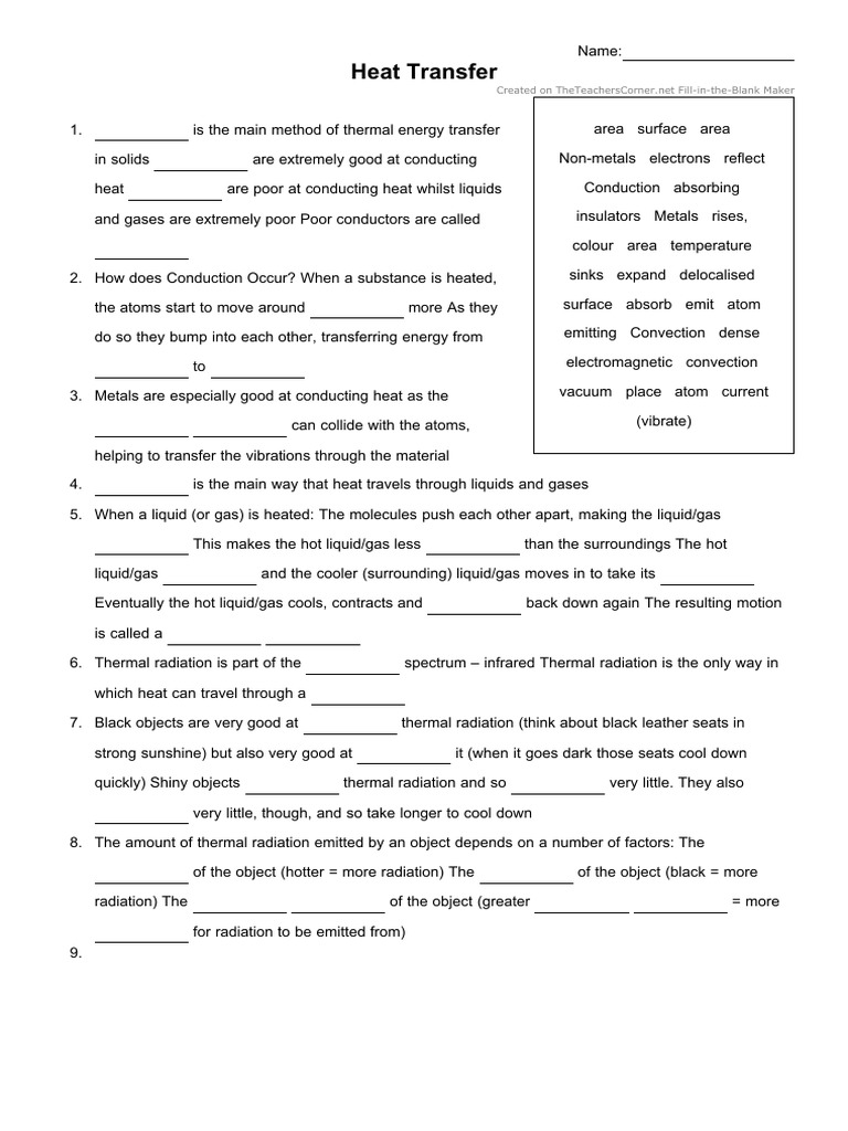 Heat Transfer Basics for Students | PDF | Thermal Conduction | Heat ...