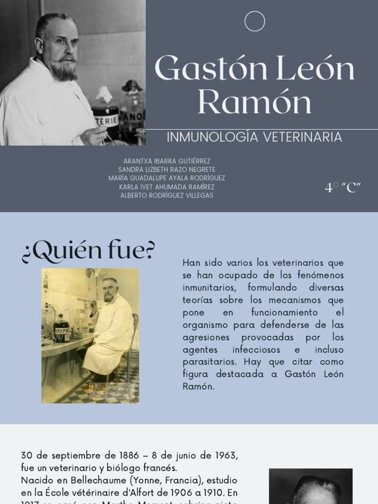 Aportaciones de Gastón Ramón en Inmunología | PDF | Especialidades ...