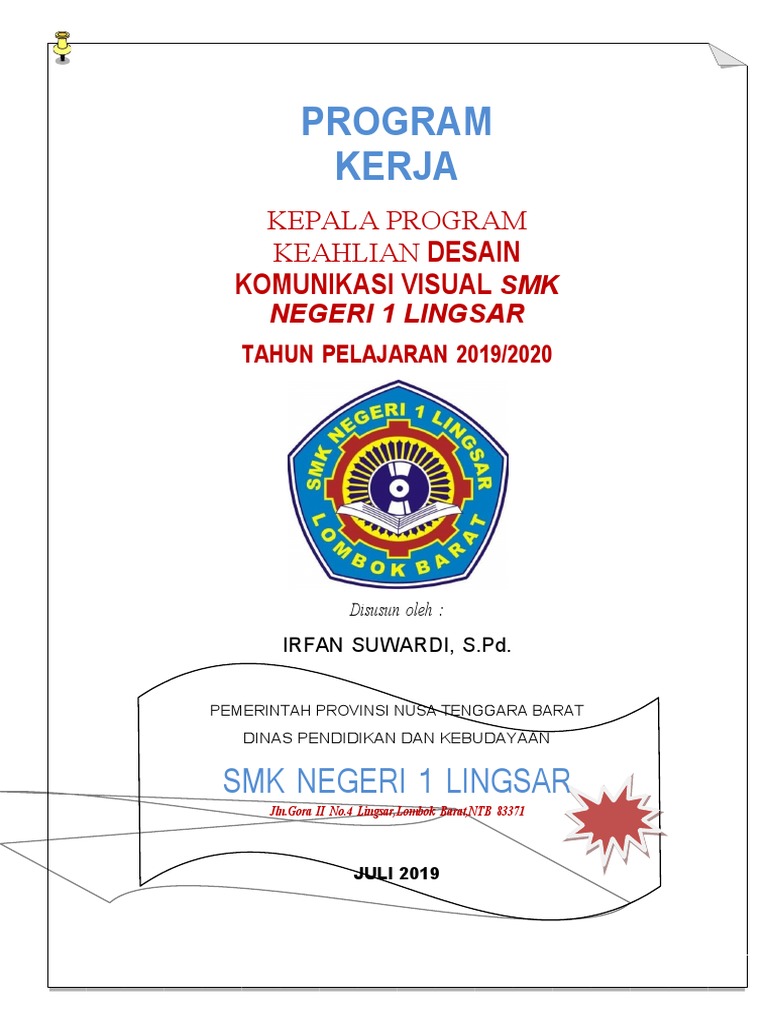 Program Kerja Kaprog DKV 2019 2020docx | PDF