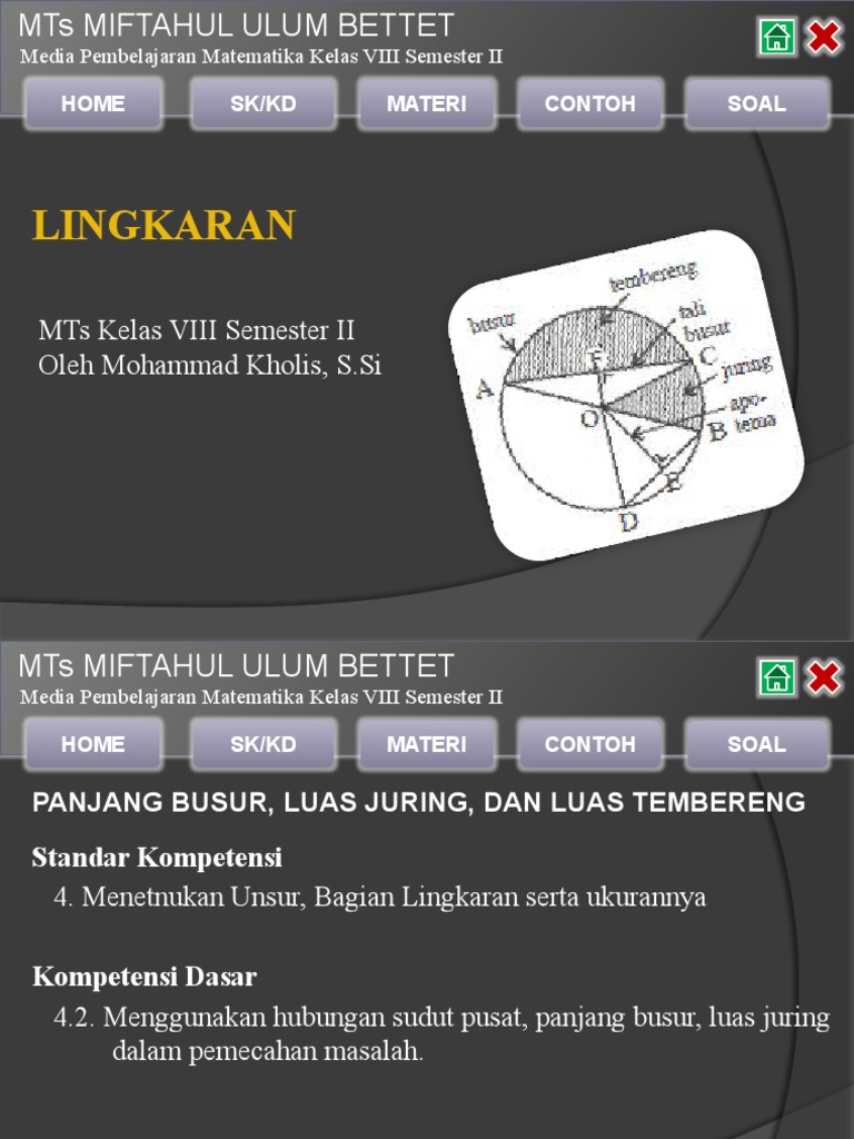 1 Panjang Busur Dan Luas Juring | PDF