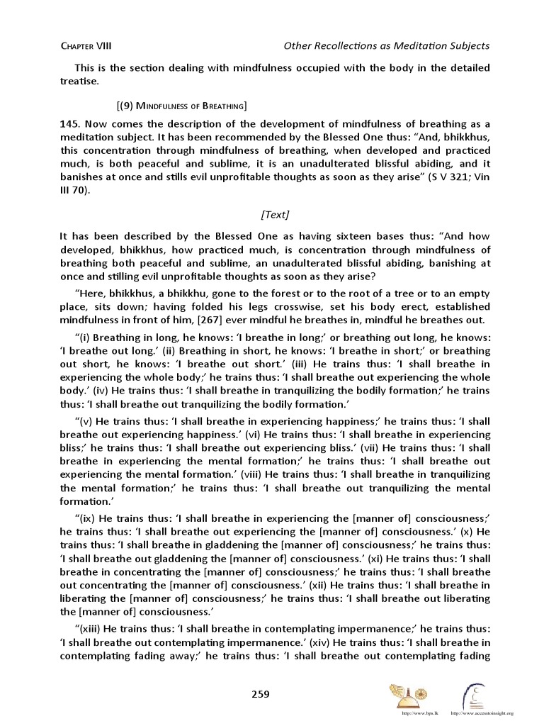 Ānāpānasati Buddhaghosa - Visuddhimagga | PDF | Sati (Buddhism ...