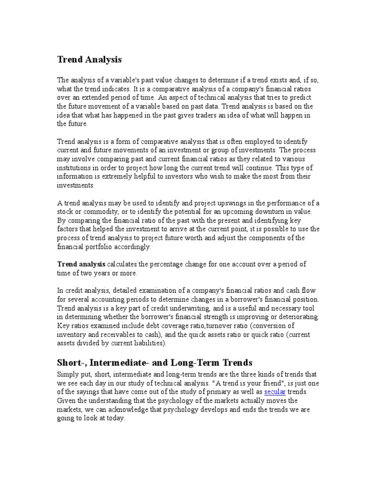 Trend Analysis New | PDF | Percentage | Investing