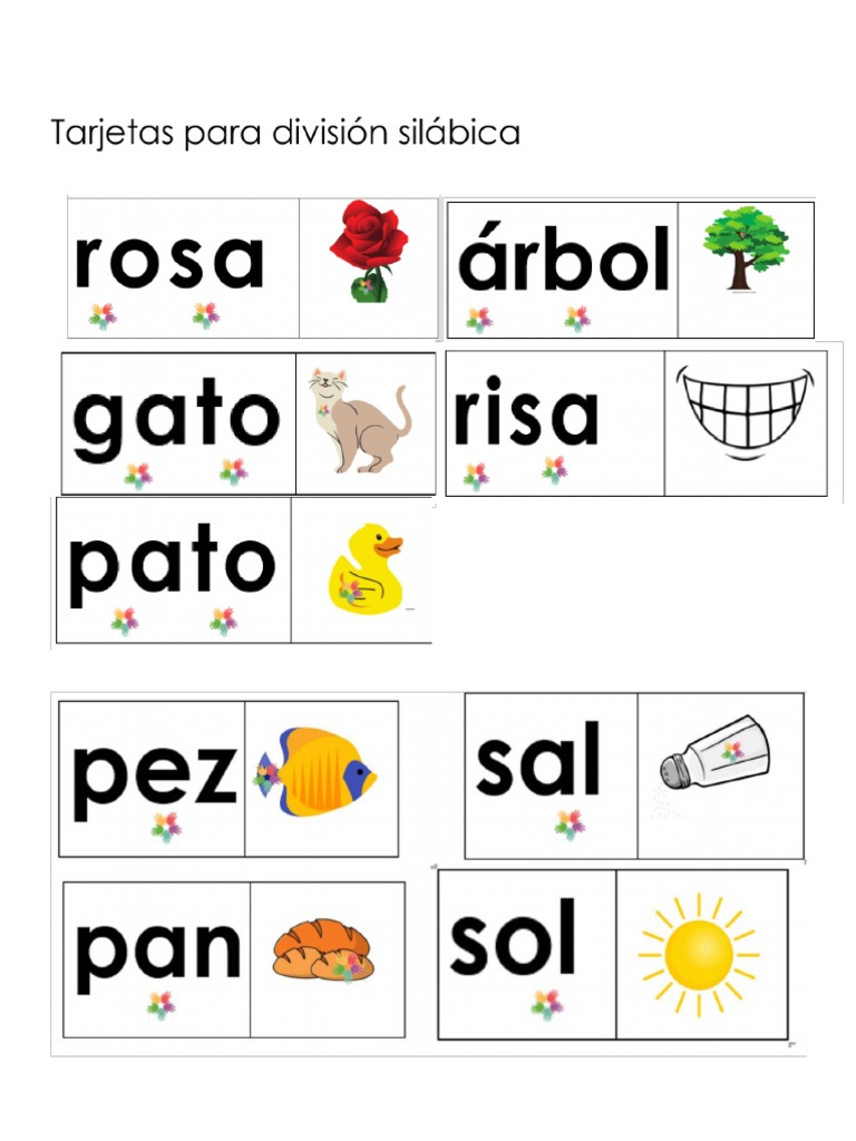 División Silabica Color | PDF