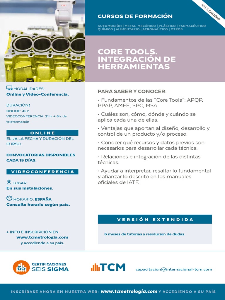 TCM Core Tools Latinoamerica | PDF