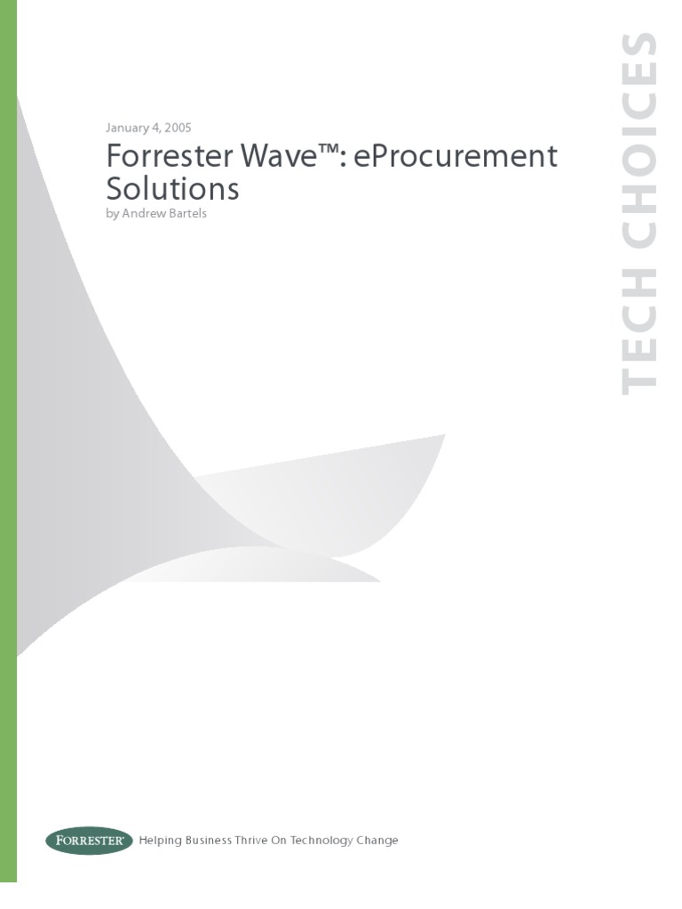 Forrester Wave™: Eprocurement Solutions: January 4, 2005 | PDF ...