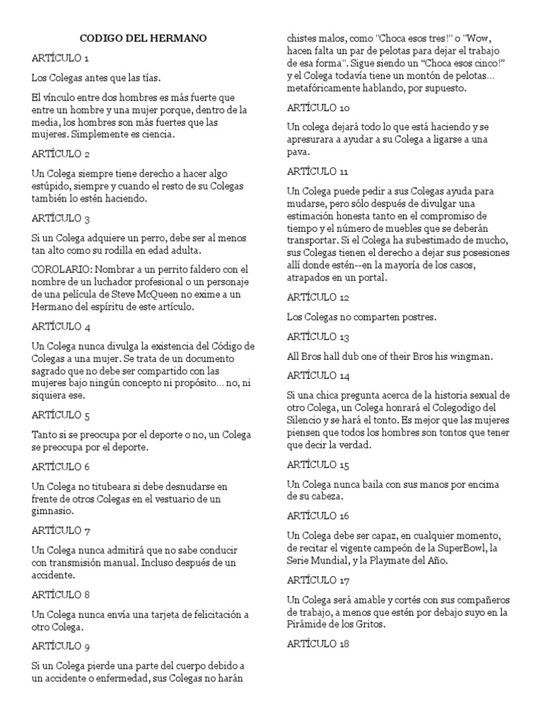The Bro Code | PDF