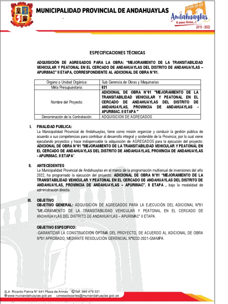 Ok Esp. Tec Agregados | PDF | Materiales