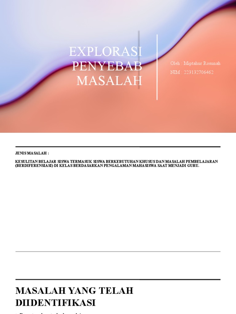 1 Eksplorasi Penyebab Masalah | PDF