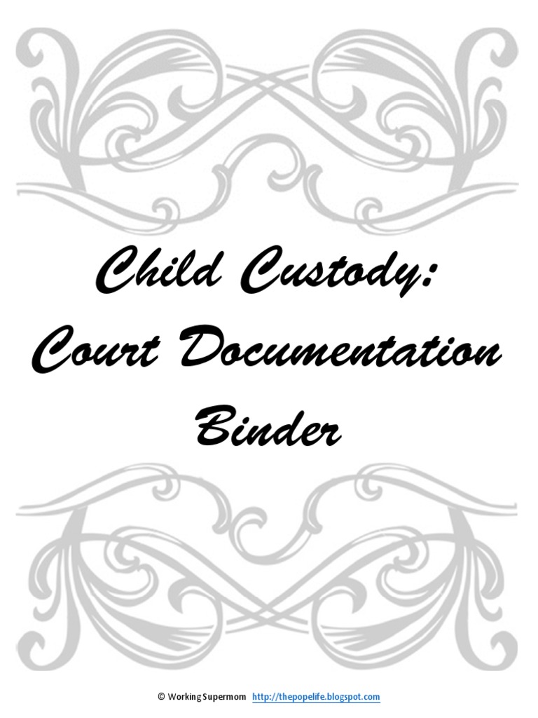 WS Child Custody Court Binder | PDF | Common Law | Public Law