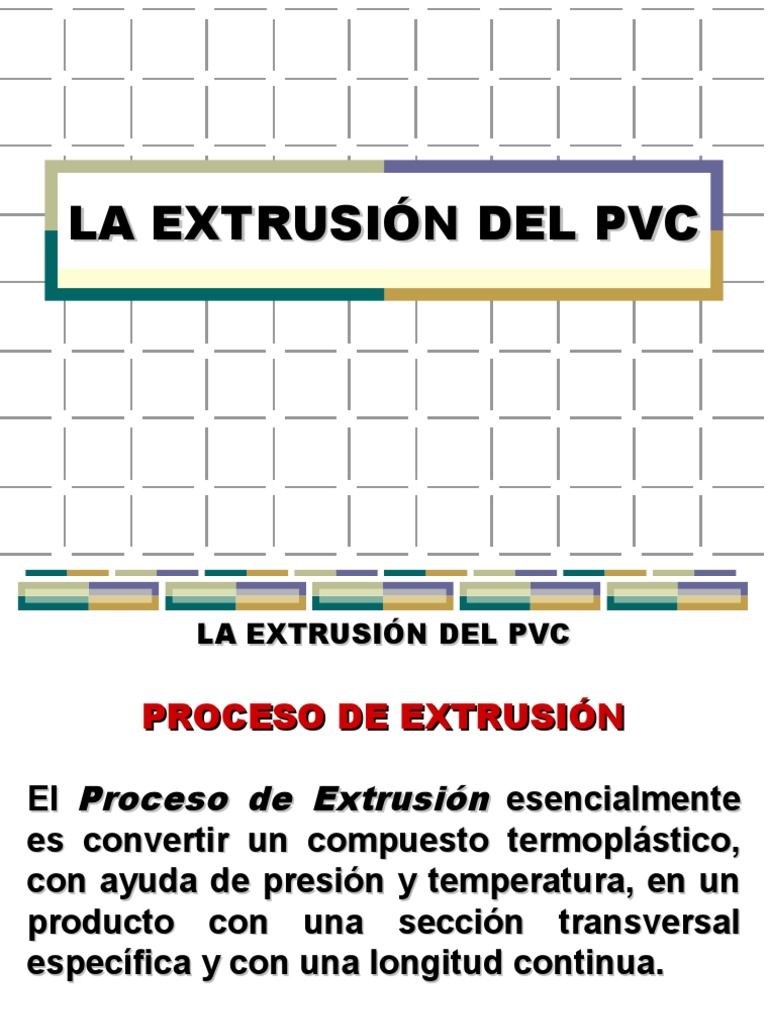 Extrusión Pvc Pdf Extrusión Tornillo