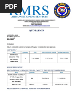 Sample Quotation For AC | PDF | Pipe (Fluid Conveyance) | Air Conditioning