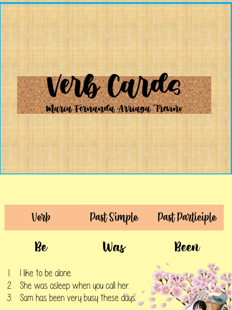 Verb Cards | Download Free PDF | Verb