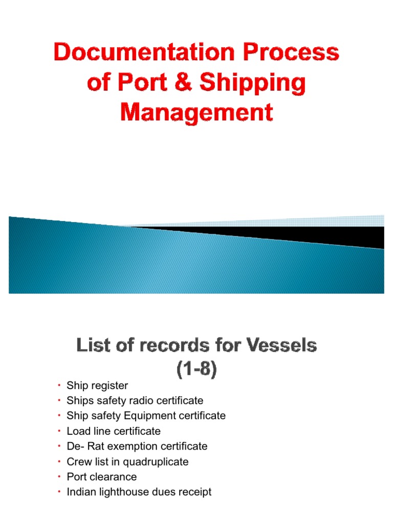 Port and Shipping Management Overview | PDF | Ships | Containerization