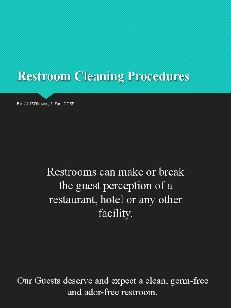 Restroom Cleaning Procedures | PDF | Public Toilet | Toilet
