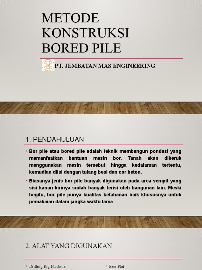 Metode Bore Pile | PDF