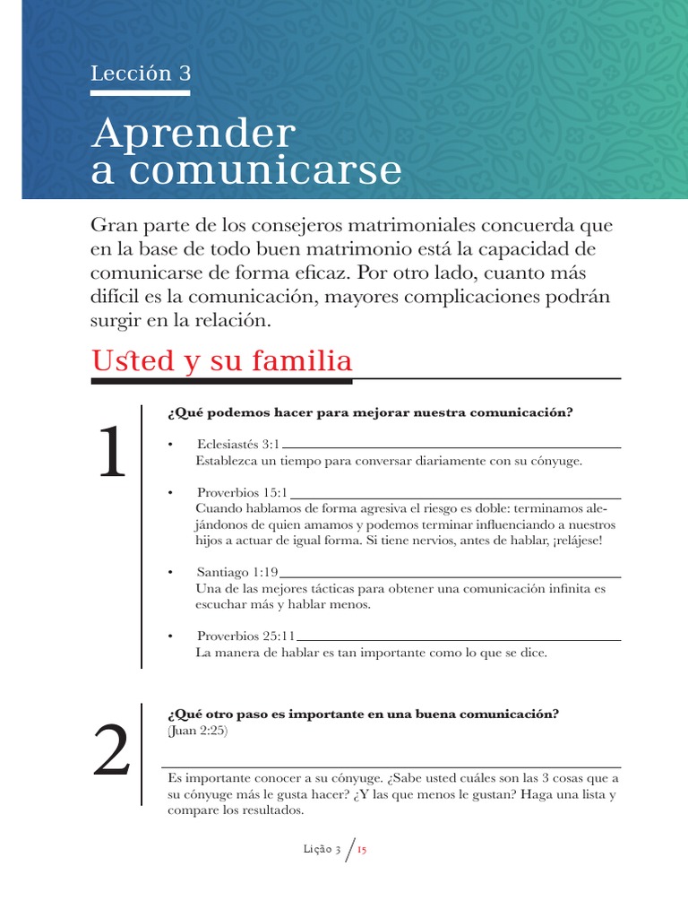 Lección 3 | PDF | Familia