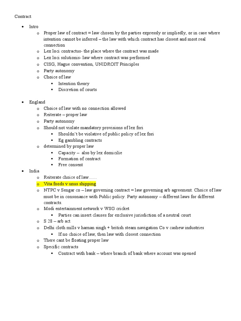 UNIT 4 Contract | PDF