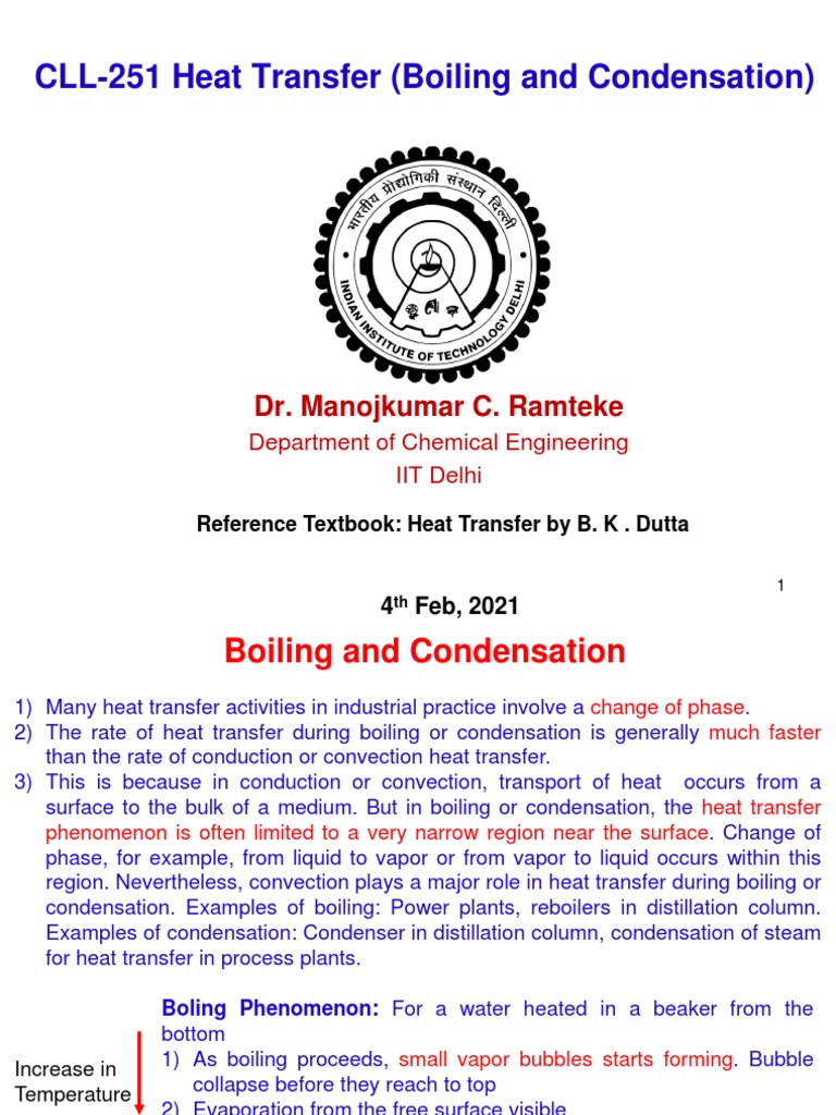 CLL251 (Boiling and Condensation) o | PDF | Boiling | Heat Transfer