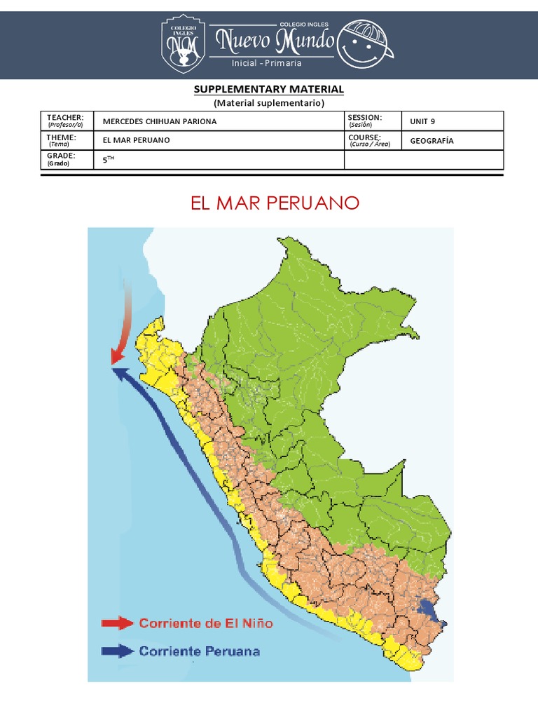 El Mar Peruano: Recursos y Corrientes | PDF | Oceanografía ...