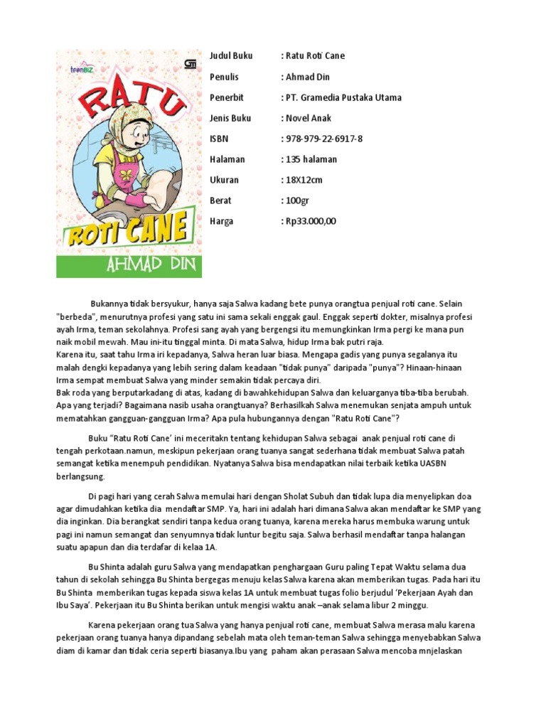 Resensi Ratu Roti Cane | PDF