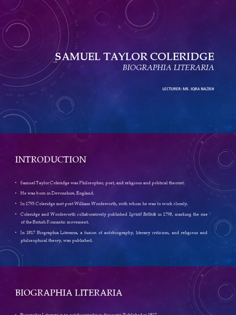 Samuel Taylor Coleridge Biographia Literaria | PDF | Poetry | Samuel ...