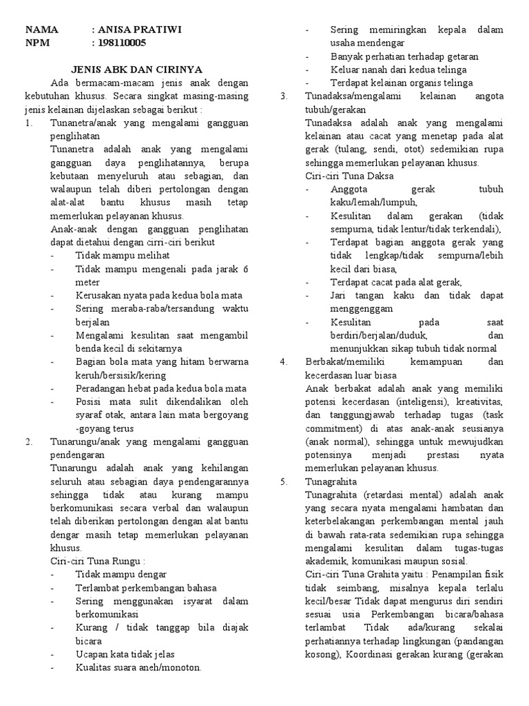 Jenis Abk Dan Penyebabnya | PDF