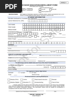 Basic Education Enrollment Form | PDF